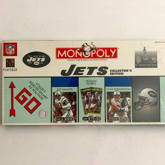 Hasbro | Games | Vintage Monopoly New York Jets Nfl Collectors Edition ...